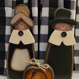 Wood Pilgrim Set/tabletop/ 3 Piece Set/8 Tall/ Made PER Order NOT Ready ...
