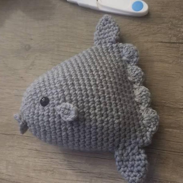 Crochet Fish Pattern, Sunfish, Mola Mola Amigurumi Pattern, Summer Fish ...