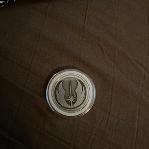Jedi Order Emblem & Code Challenge Coin Real Stainless Steel Metal Prop ...