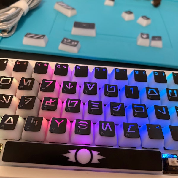 Custom Aurebesh Star Wars Pudding Keycap Set: Mechanical Keyboard - Etsy