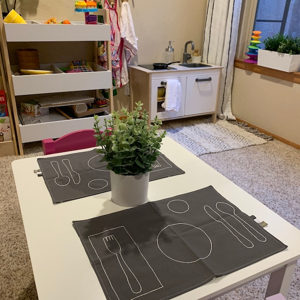 Montessori Placemat for Kids, Montessori Baby Cotton Placemats, Kids ...