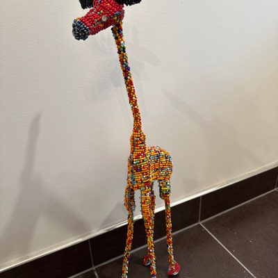Wooden Hand Painted Giraffe 25cm Tall - Etsy