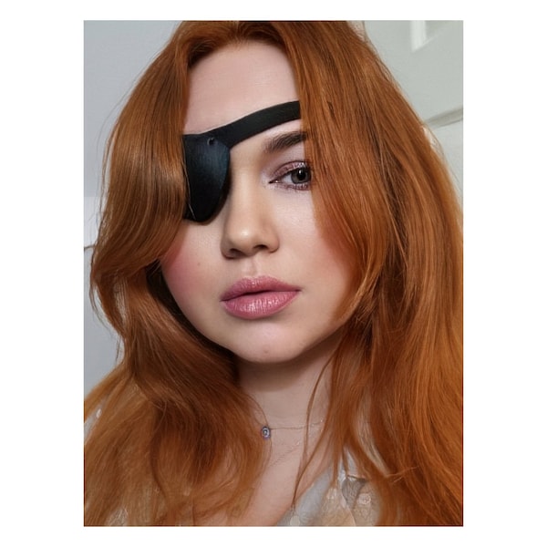 SET OF THREE Leather Eye Patch Eye Patch Man Eye Patch Woman Eye Patch Unisex Eye Patch Slim Eye ...