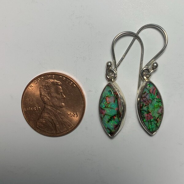 EARRINGS - Bear CLAW - TURQUOISE - Bezel Set - Fish Hook - Sterling ...