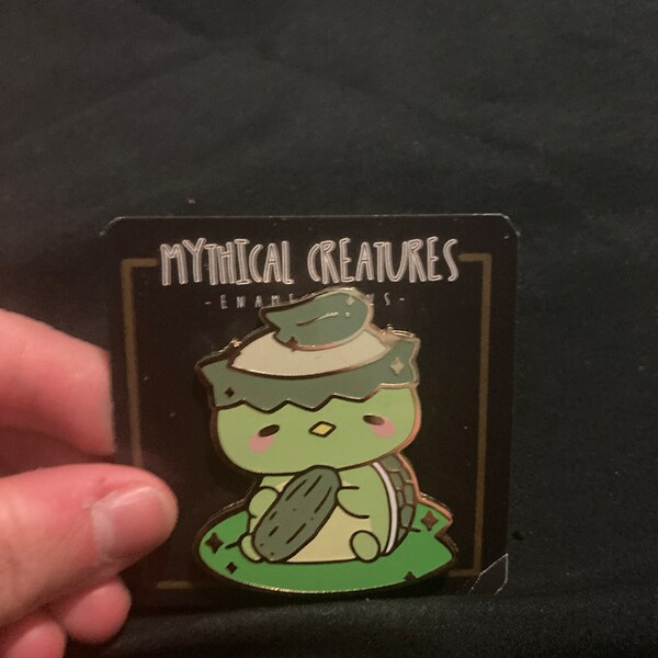 Cute and Kawaii Kappa Cryptid and Mythical Creature Enamel Pin - Etsy
