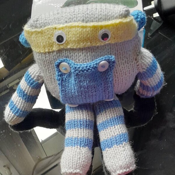 Knitting Pattern: "robots" 2 Toys in Acrylic DK Yarns (PDF Download) - Etsy