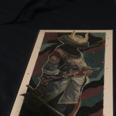 Aramusha Samurai Illustration Art Print Poster - Etsy