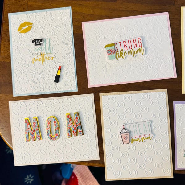 Thank You Card Making Kit for Adults With Pink Hydrangea Scrapbook ...