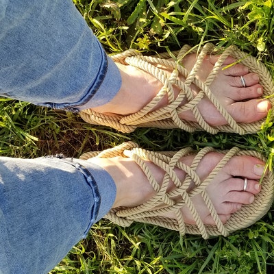 Rope Sandals / Free Ship / Hippie Style / Handmade / Womens - Etsy