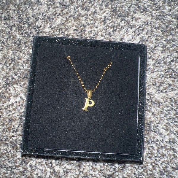 18K Gold Initial Necklace for Men, Gold Custom Necklace, Men Initial ...