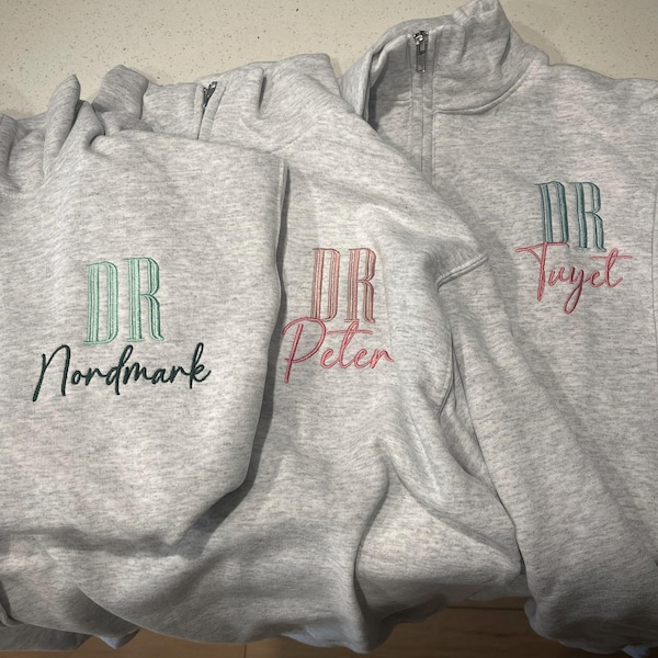 Doctor Custom Shirt, Personalized Doctor Quarter Zip, Doctor Graduation ...