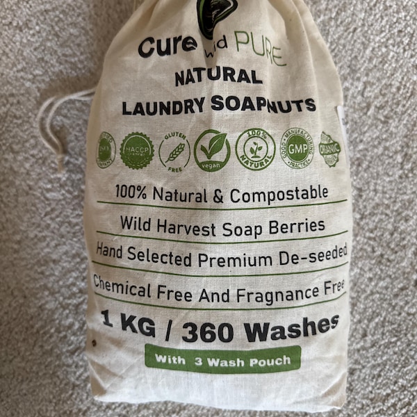 1 Kg/2.2lb Pure Organic Soap Nuts Laundry Detergent Non-toxic Eco ...