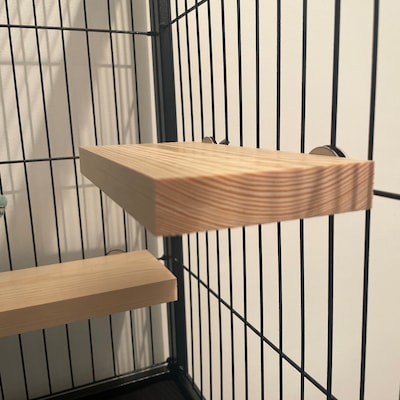 2 in 1 Perch Natural Wood Perch and Swinging Pine Dowel Perch With ...