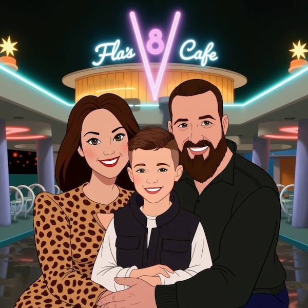 Custom Pixar-style Character, Personalised Family Portrait, Customized ...