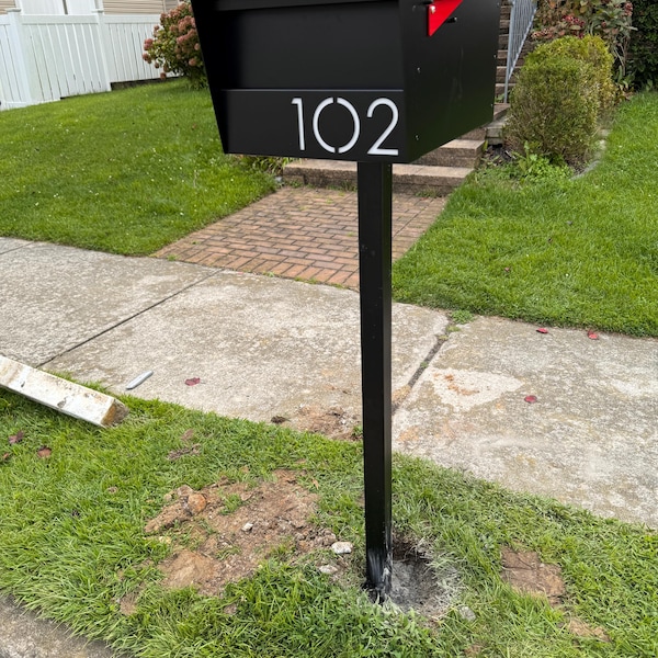 Black Dexter XL Modern Mailbox - Custom Curbside Mid Century Modern ...