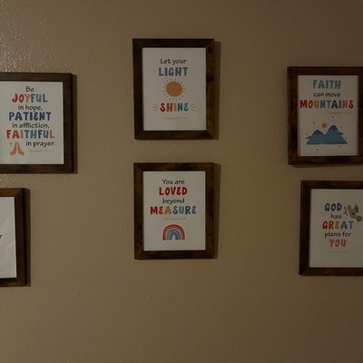 Bundle, Kids Bible Verse, Wall Art, Scripture & Learning Posters ...