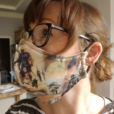 Four Size Face Mask Pattern and Instructions Large Medium Small X-small ...