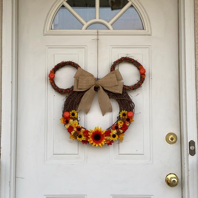 Fall Mickey Wreath - Etsy
