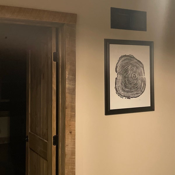 Personalize Your Fingerprint Tree Ring Art, Fingerprint Art, Tree Ring ...