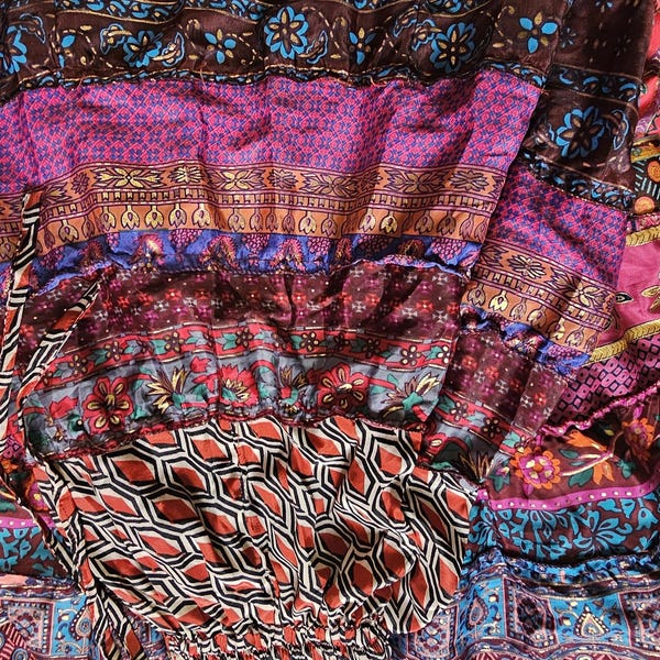 Himalayan Patchwork Hippie Pants With Two Pockets and Elastic Waist ...