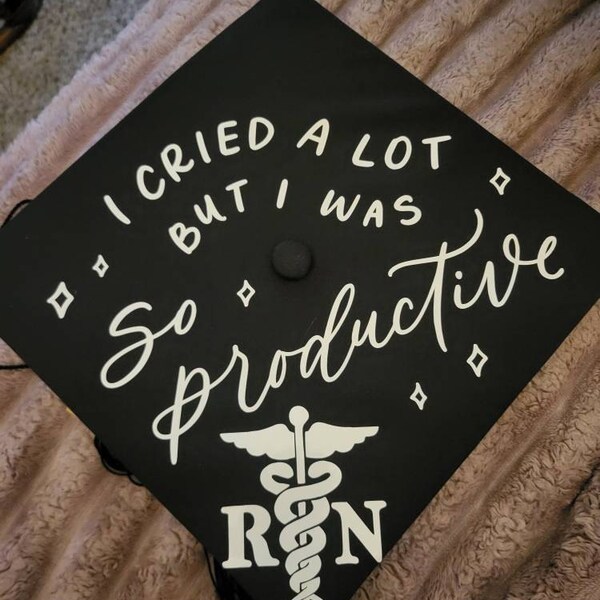 1 Peter 1:6 Graduation Cap Vinyl Decal, Handlettered Modern Calligraphy ...