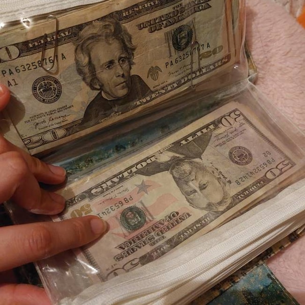 Fabric Money Envelope System: Zippered Cash Organizer - Etsy