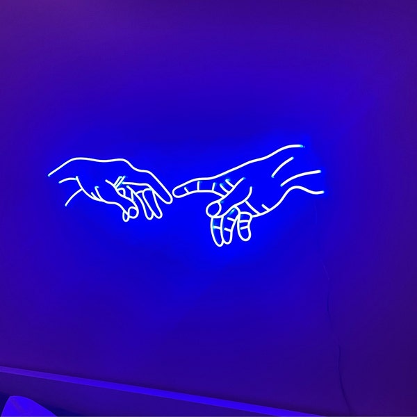 HAND OF GOD Neon Sign Light Office Living Room Interior Design, Neon ...