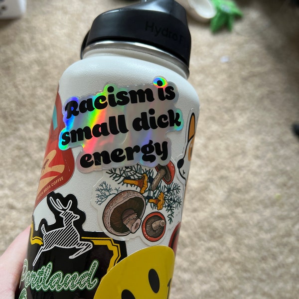 Holographic Anti Racism Sticker - Etsy