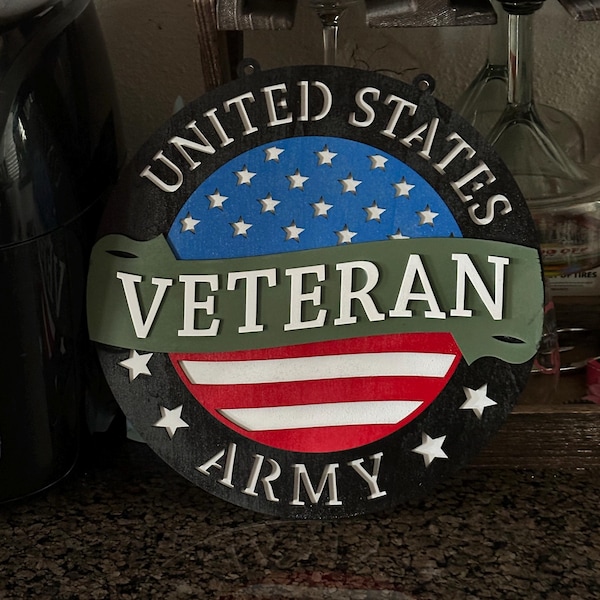 United States Military Veteran Sign | Digital Download | SVG Laser Cut ...