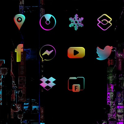 AMETAL Theme App Icon Set Custom Icons for iPhone and Android - Etsy