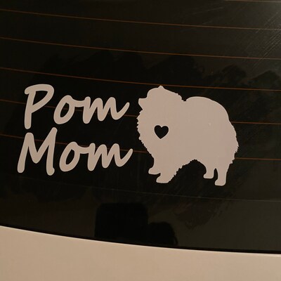 Pomeranian Pom Mom Dog Decal Sticker A1190 - Etsy