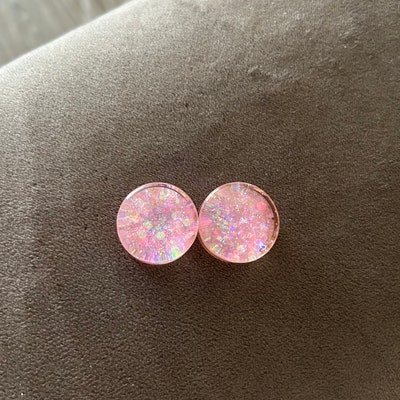 Cady Love Heart Blue Neon Green Pink Glitter Shaped Ear Plugs Gauges ...