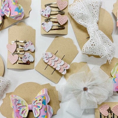 Bow Card SVG, Bow Display Card, Hair Clip Card DXF, Bow Card Template ...