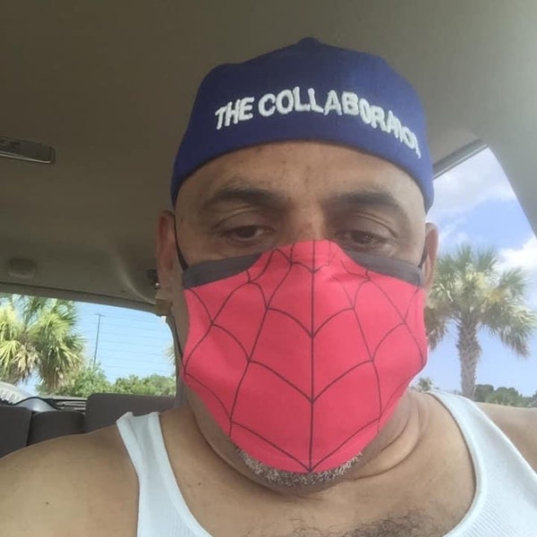 Spider Web Face Mask With TWO Filters and Pocket | Super Hero Mask ...