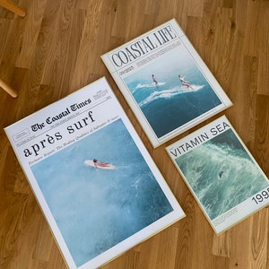 Surf Magazine Retro Poster, Surfer Cover, Summer 1995 Print, Beach ...