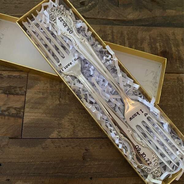 Wedding Cake Forks, Anniversary Forks, I Love You I Know Forks ...