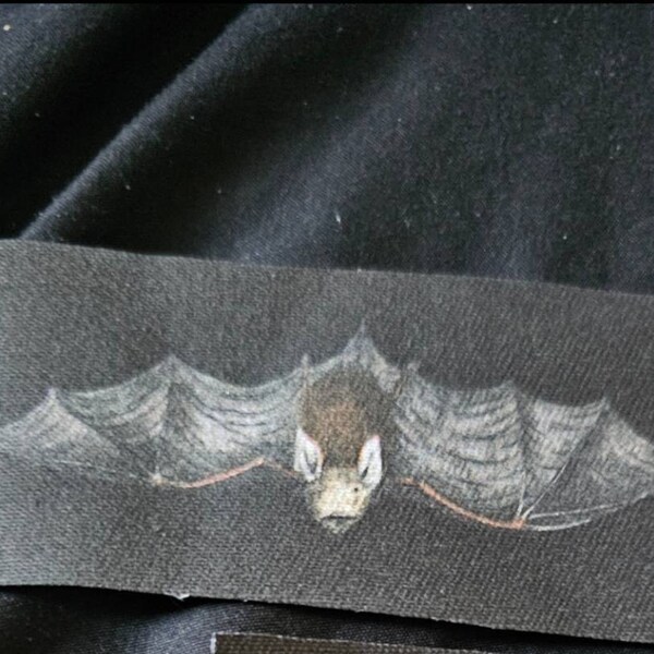Fabric Sew on Bat Patch | Gothic Accessories Punk DIY Handmade Horror Patches | Medieval Vampire ...