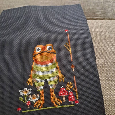 Toad Cross Stitch Pattern, Frog Cross Stitch, Spring Cross Stitch ...