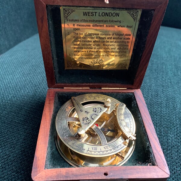 Engraved Compass With Leather Box - Not All Wander- Pocket Compass ...