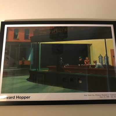 Edward Hopper Exhibition Poster, Edward Hopper Nighthawks Print, Art ...