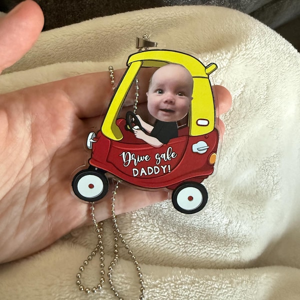 Fathers Day Gifts, Custom Hanging Car Baby Photo Face Car Ornament ...