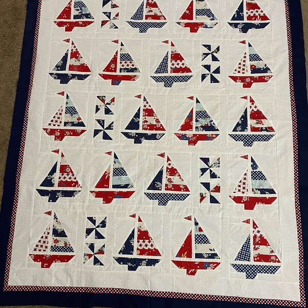 4th of July (boat Day Add-on) Quilt Pattern PDF the Pattern Basket - Etsy
