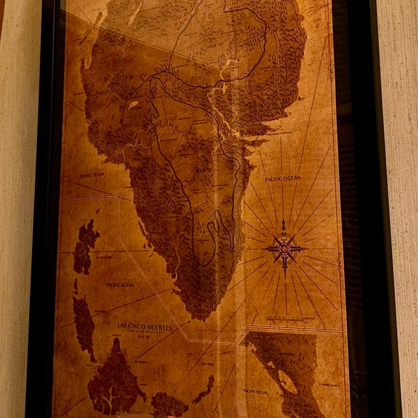 Jurassic Park Map Poster - Dinosaur Decor - Isla Nublar Map - the Lost ...