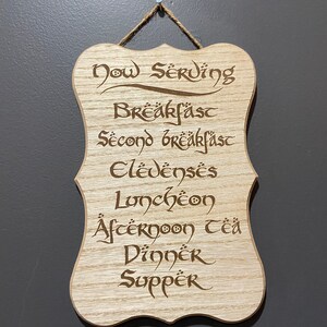 Scratch and Dent Sale Hobbit Daily Meals Engraved Plaque/sign. Very ...