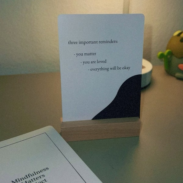52 Daily Mindfulness Cards + Holder | Affirmation Card Deck | Self Care ...