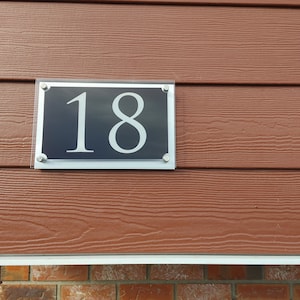 K Smart Sign Modern House Signs Plaque Door Number Street - Etsy UK