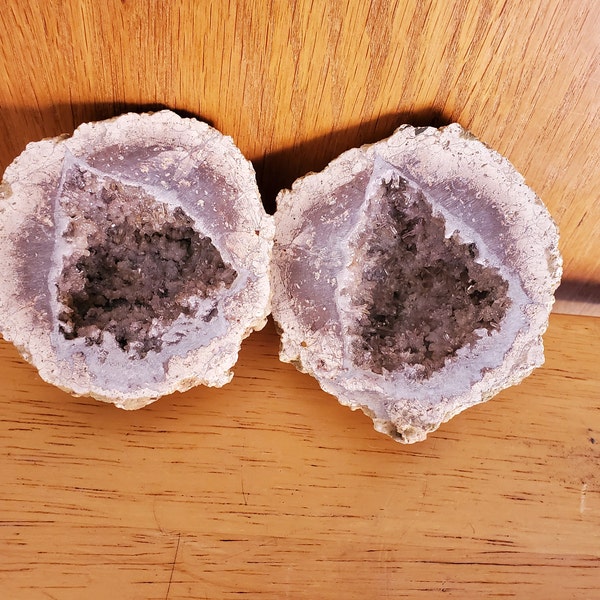 3.96 Oz. Geode Cut in Half. Geode Pair. Polished Geode With Quartz ...