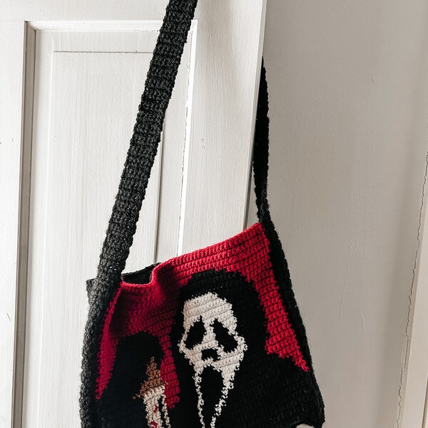 Michael Myers Halloween Crochet Tapestry Pattern (tote Bag) - Etsy