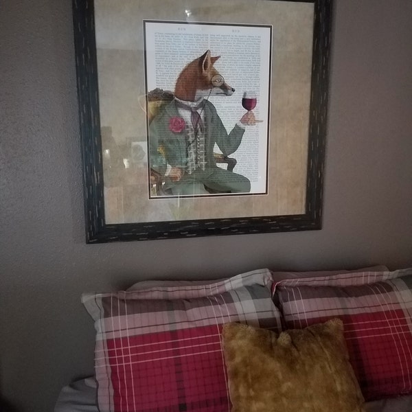 Woodland Animal Print - Wine Tasting Fox Print Fox Portrait Fox Poster ...