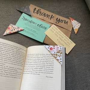 Corner Bookmarks, Paper Corner Bookmarks, Folded Corner Bookmarks ...